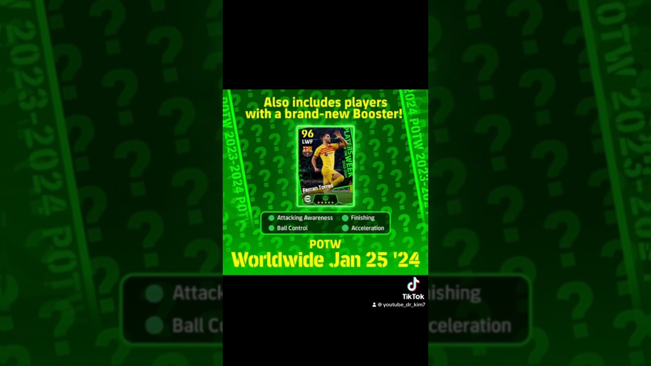 Confirmed Booster Ferran Torres POTW Card after Today’s update #torres ...