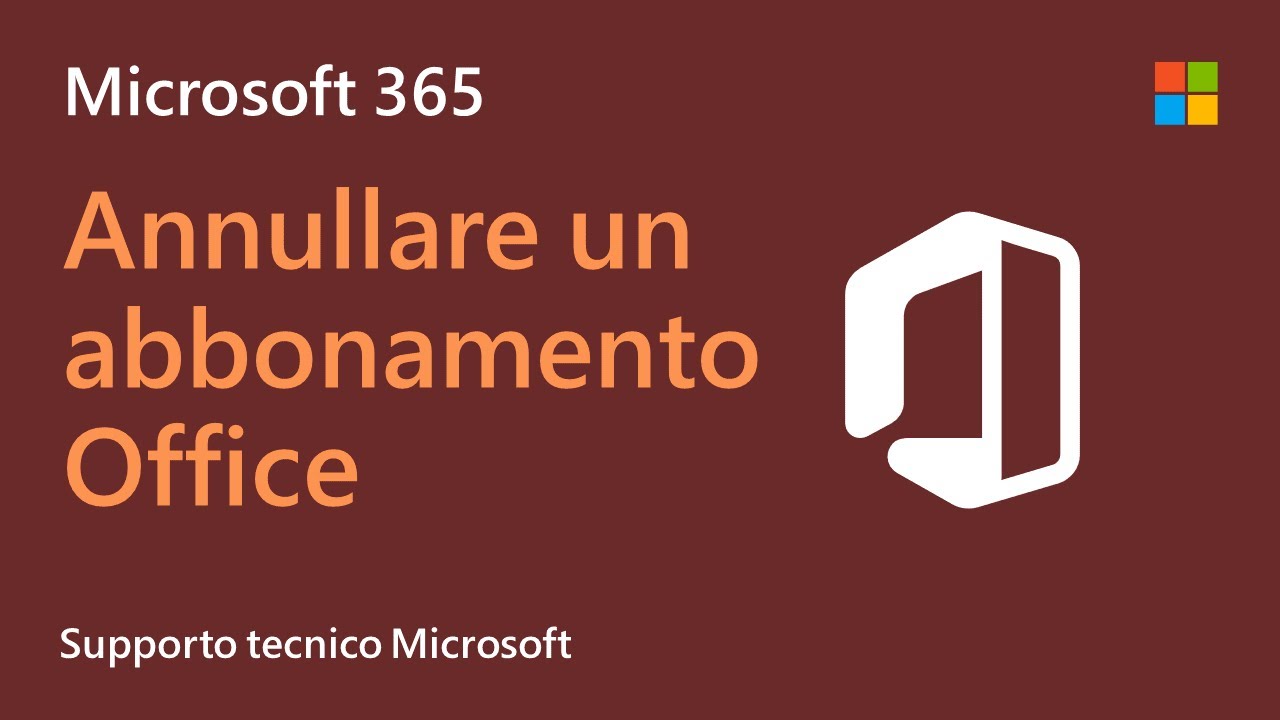 Come annullare un abbonamento Microsoft 365 | Microsoft - YouTube