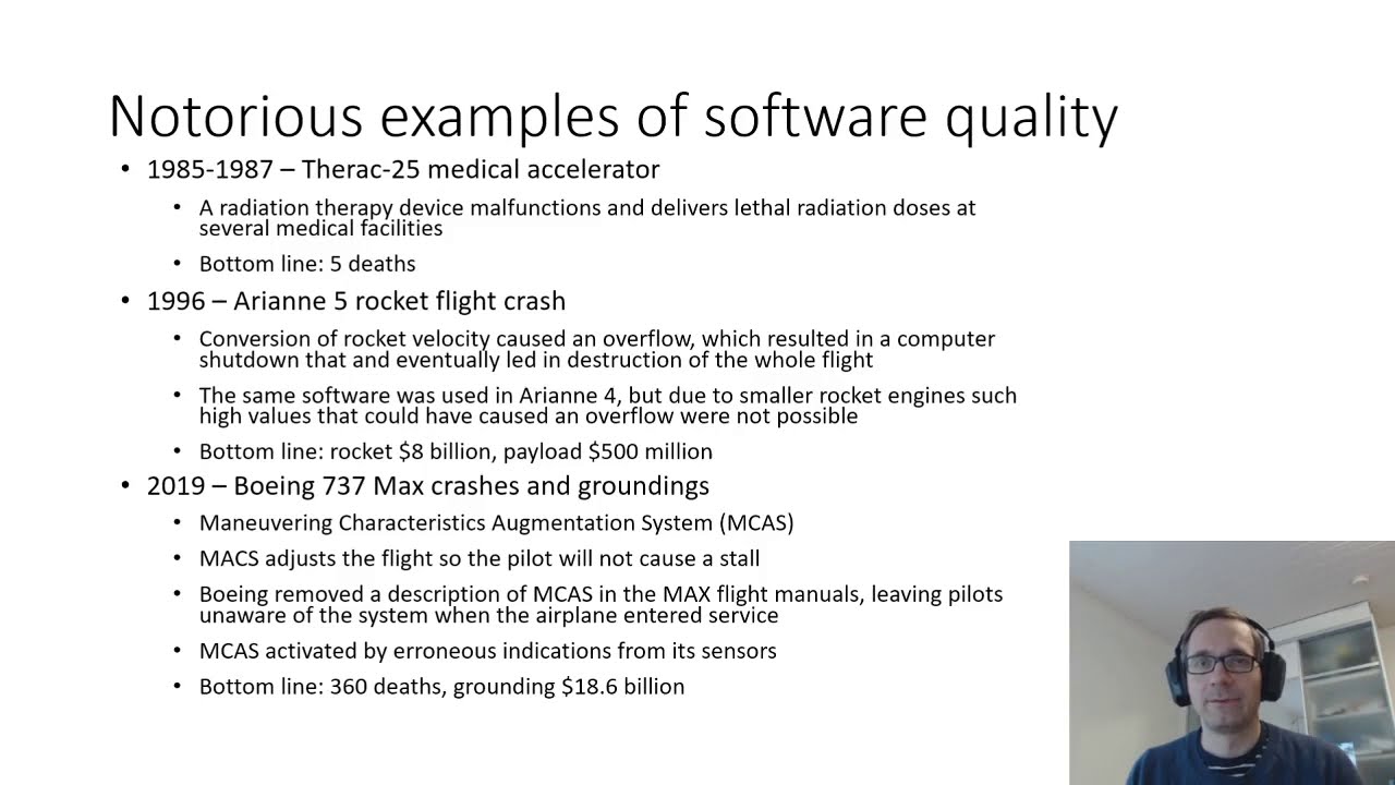 Lecture 1-4 What is a lack of software product quality? - YouTube