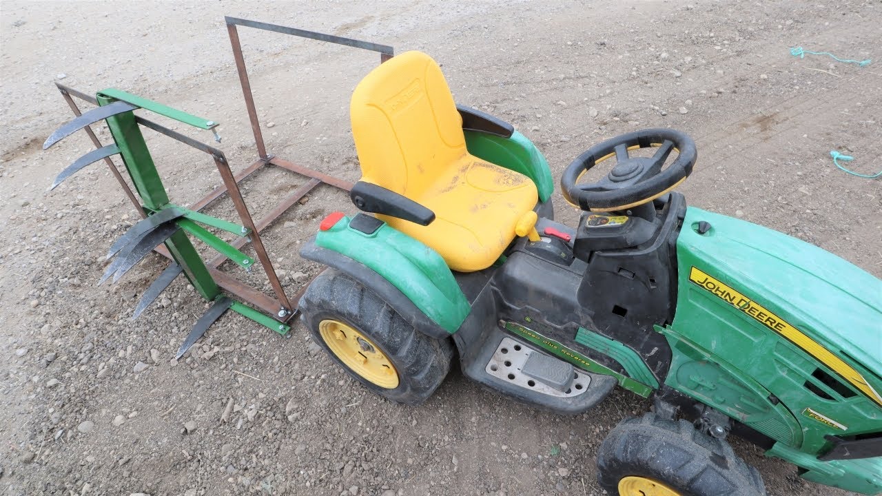 Building new huge plow for kids tractor - YouTube
