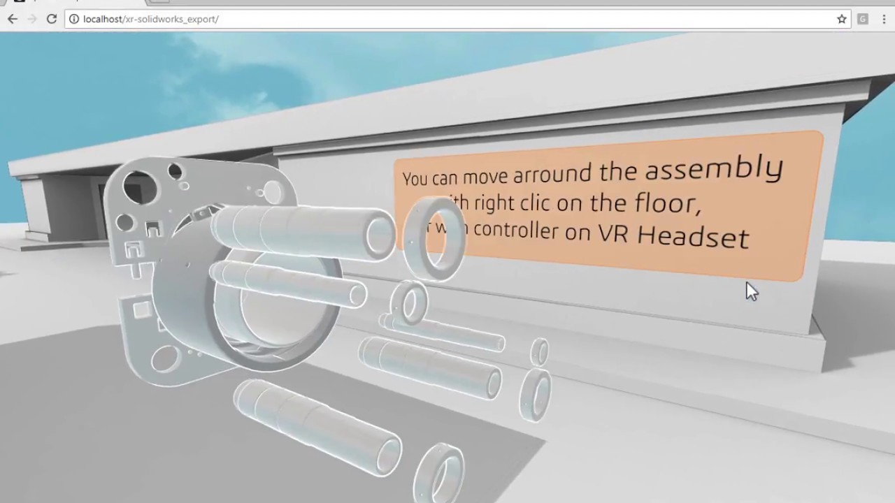 Solidworks & Speedernet Sphere workflow : Use glTF files to create webVR - YouTube