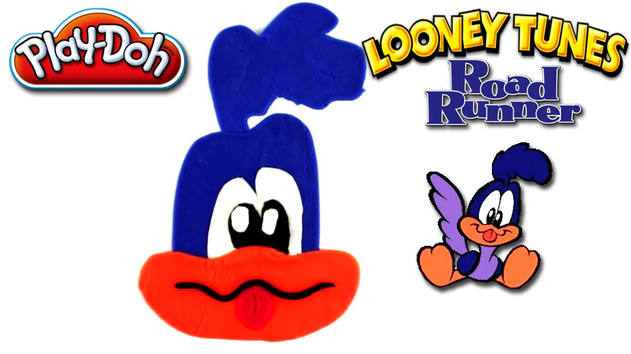 ♥ Play Doh Road Runner How to Make Looney Tunes Road Runner Playdough ...