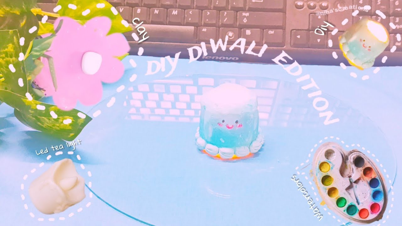 ⋆ ˚｡Diy clay led tea light candle ⋆°° / step-by-step tutorial/ diwali ...