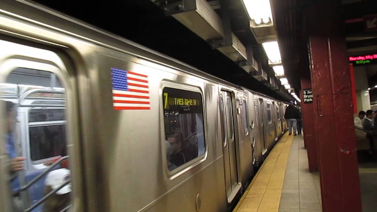 NYCT R188 Special 7 Super Express departing 5th ave - 42nd st - YouTube