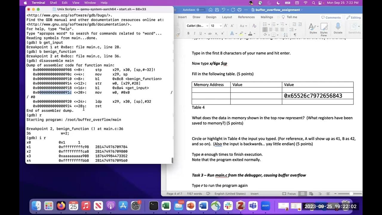 Buffer Overflow Assignment - YouTube