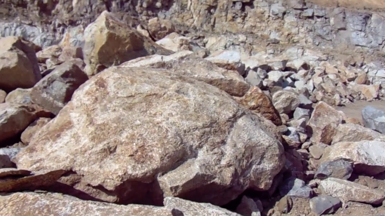 California Gold Granite Rock Boulders - YouTube