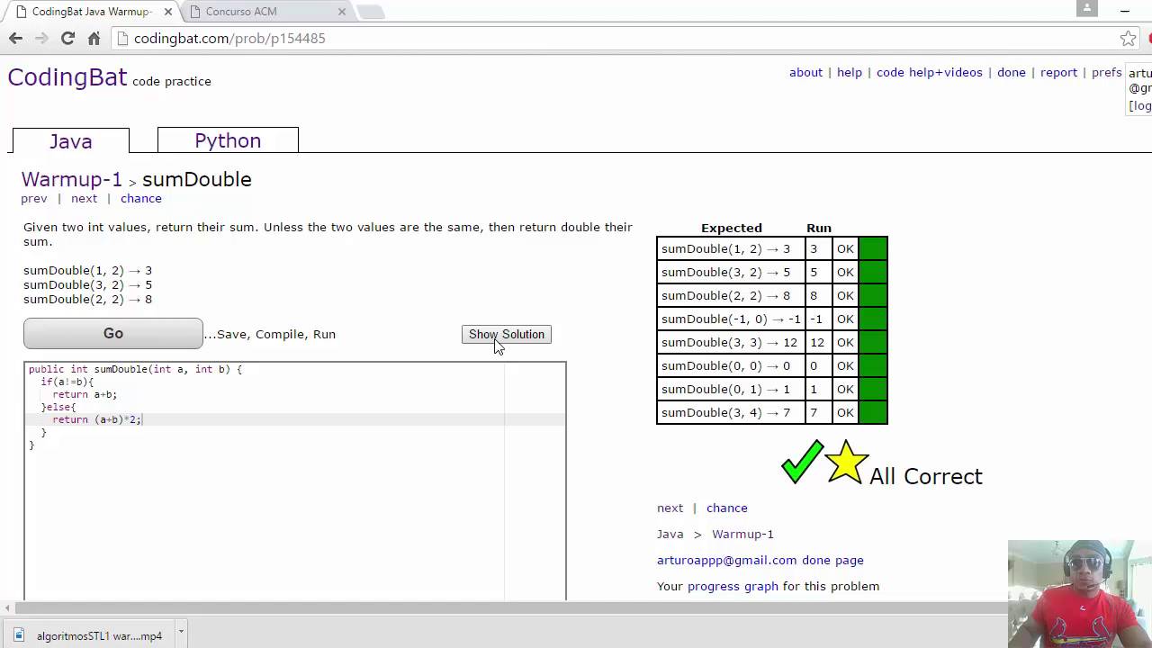 Resolviendo algoritmos en codingbat! Warmup 2! - YouTube