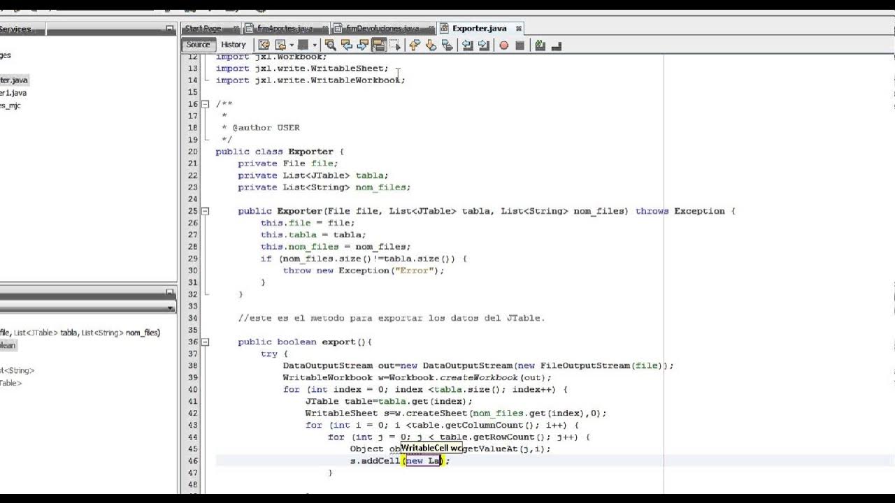 Exportar JTable a Excel en java - YouTube