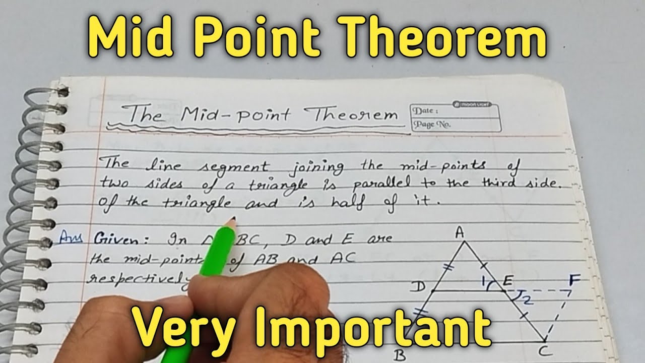 Mid Point Theorem | Chapter 8 Quadrilaterals | Class 9th Maths NCERT ...