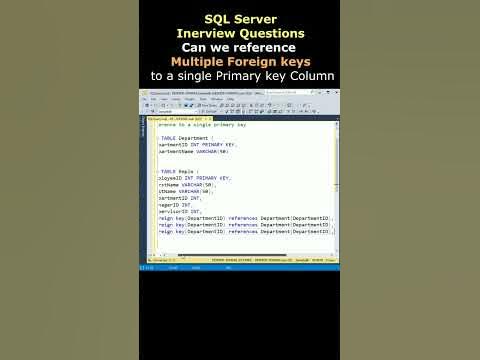 sql Interview questions Multiple Foreign key references to a one primary key # ...
