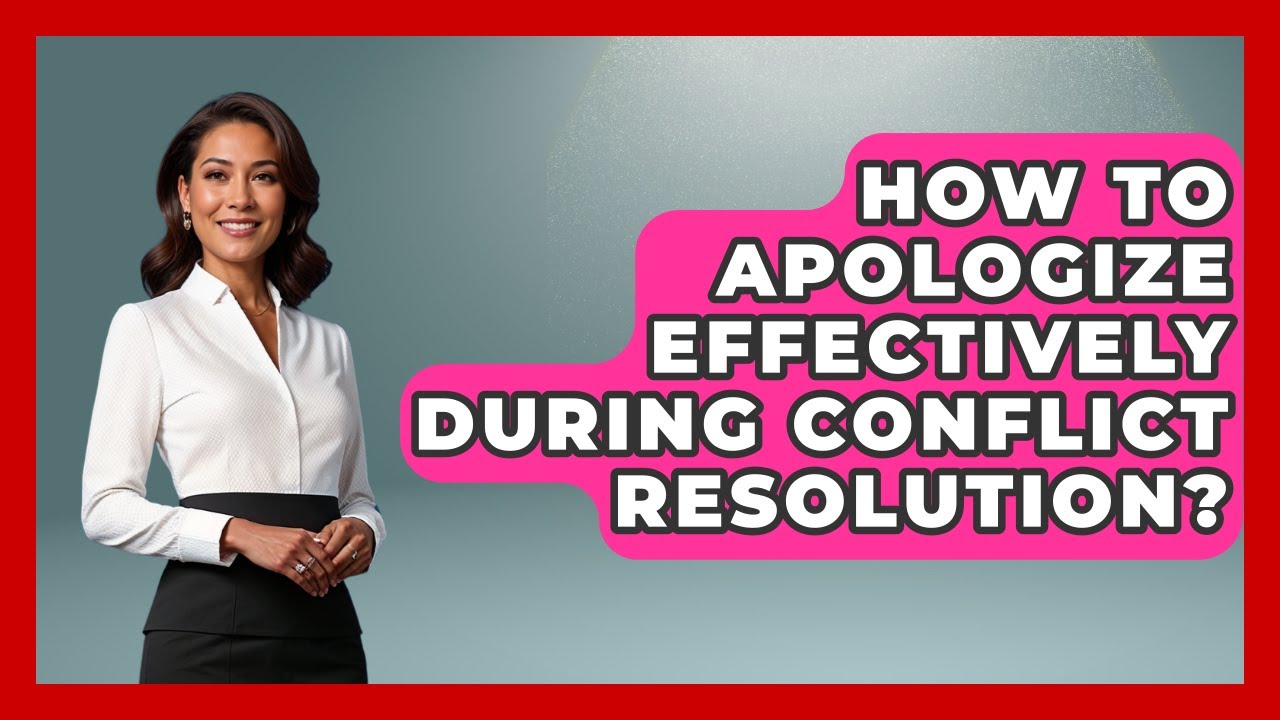 How To Apologize Effectively During Conflict Resolution? - Better ...