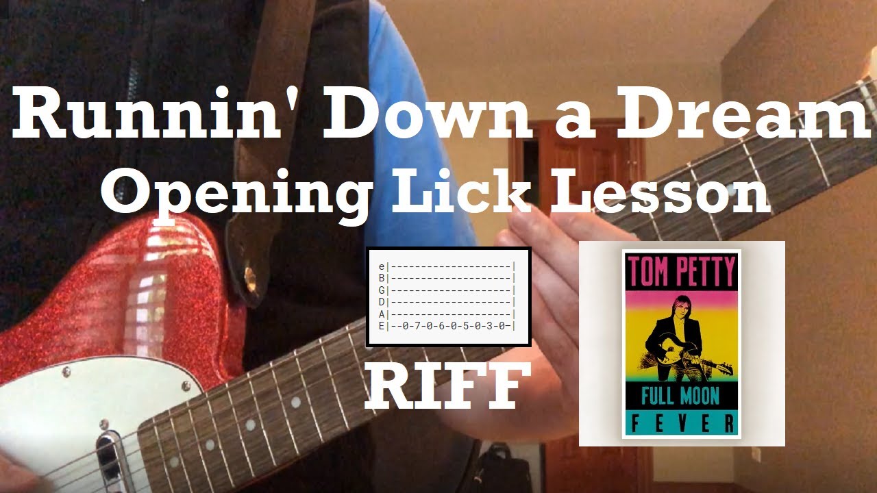 Tom Petty - Runnin' Down a Dream - Guitar Lesson (Riff) - Guitar Tab ...