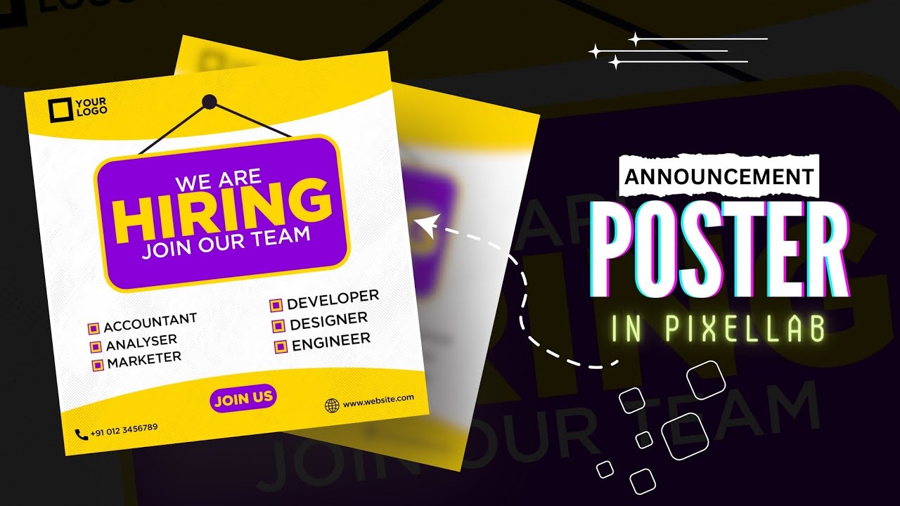 Announcement Poster Design In Pixellab | Pixellab Poster Design ...