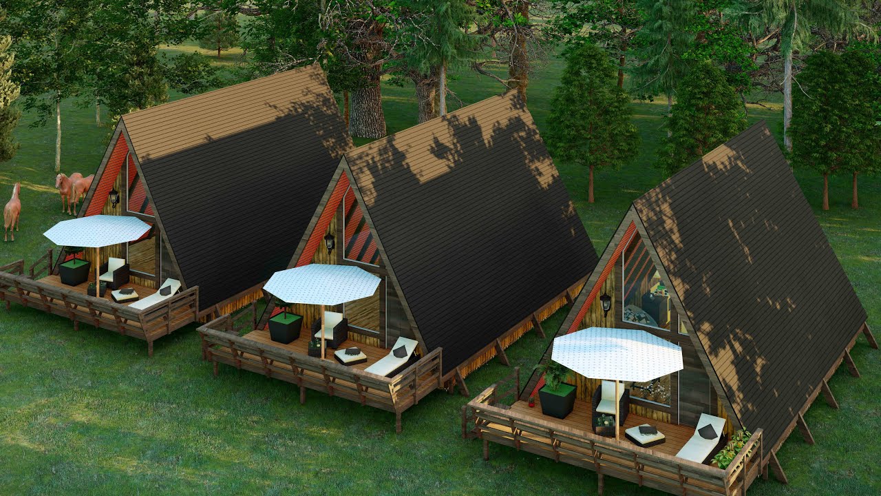 SMALL HOUSE ANIMATION // TENT HOUSE WALKTHROUGH // TIMY HOUSE ANIMATION ...