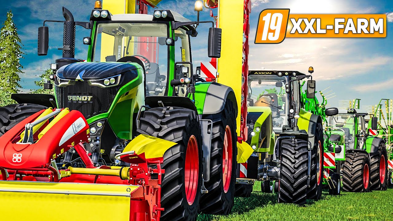 LS19 XXL Farm #121: Frisches HEU für die automatische FÜTTERANLAGE ...