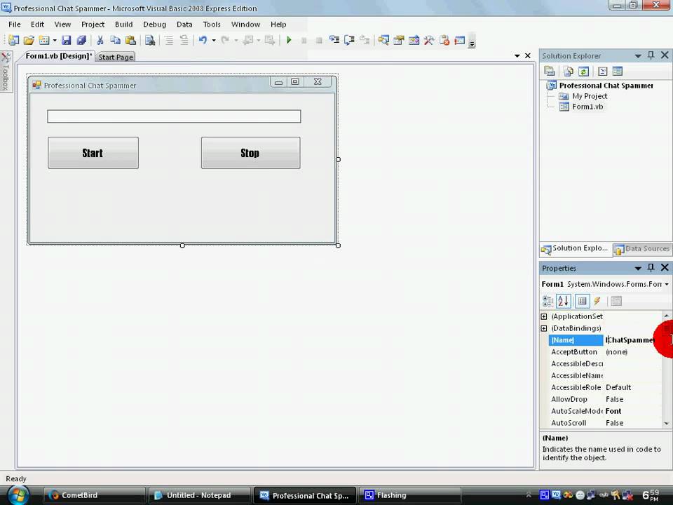 Create A Chat Spammer In Vb 2008 - YouTube