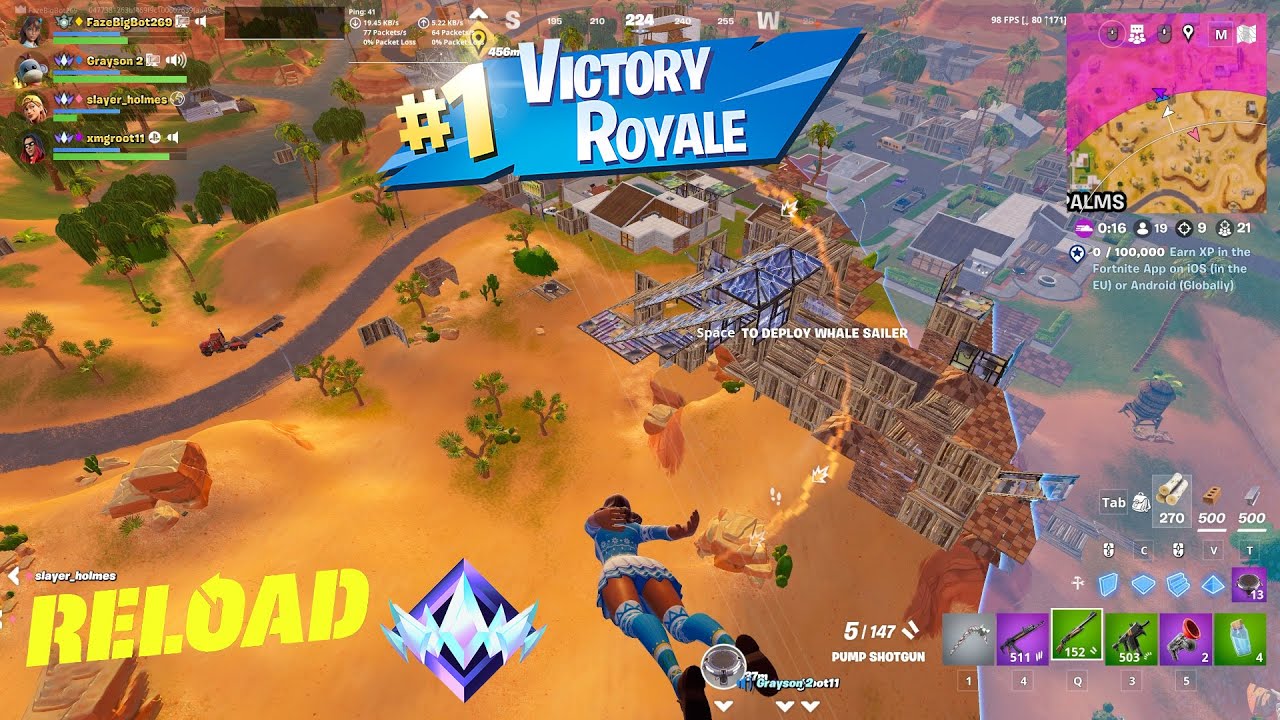 We finally got a win in Fortnite Reload! - Road to unreal in fortnite ...
