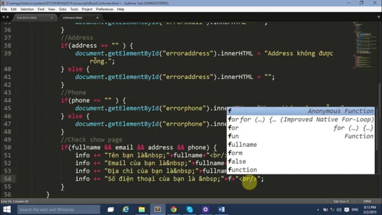 Làm việc với Form trong Javascript - YouTube