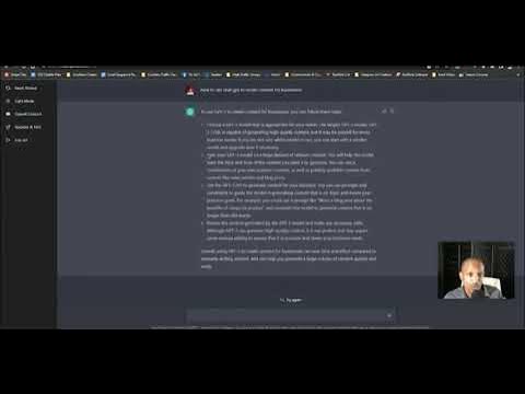 How to Use Open AI's 'Chat GPT' to Create Content & Articles For Your ...