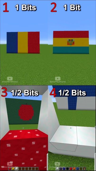 Minecraft Flags 64 bits 32 bits 16 bits 8 bits 4 bits 2 bits 1 bit - YouTube