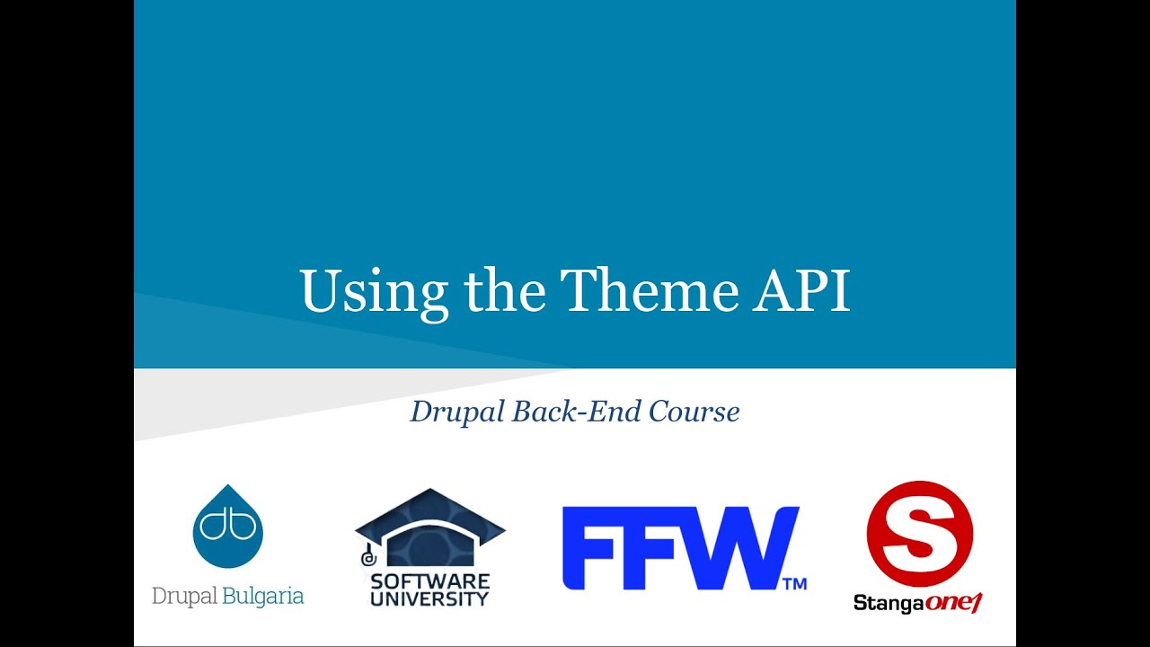 Drupal Back end Course Lesson 9 - Working with Theme API - YouTube