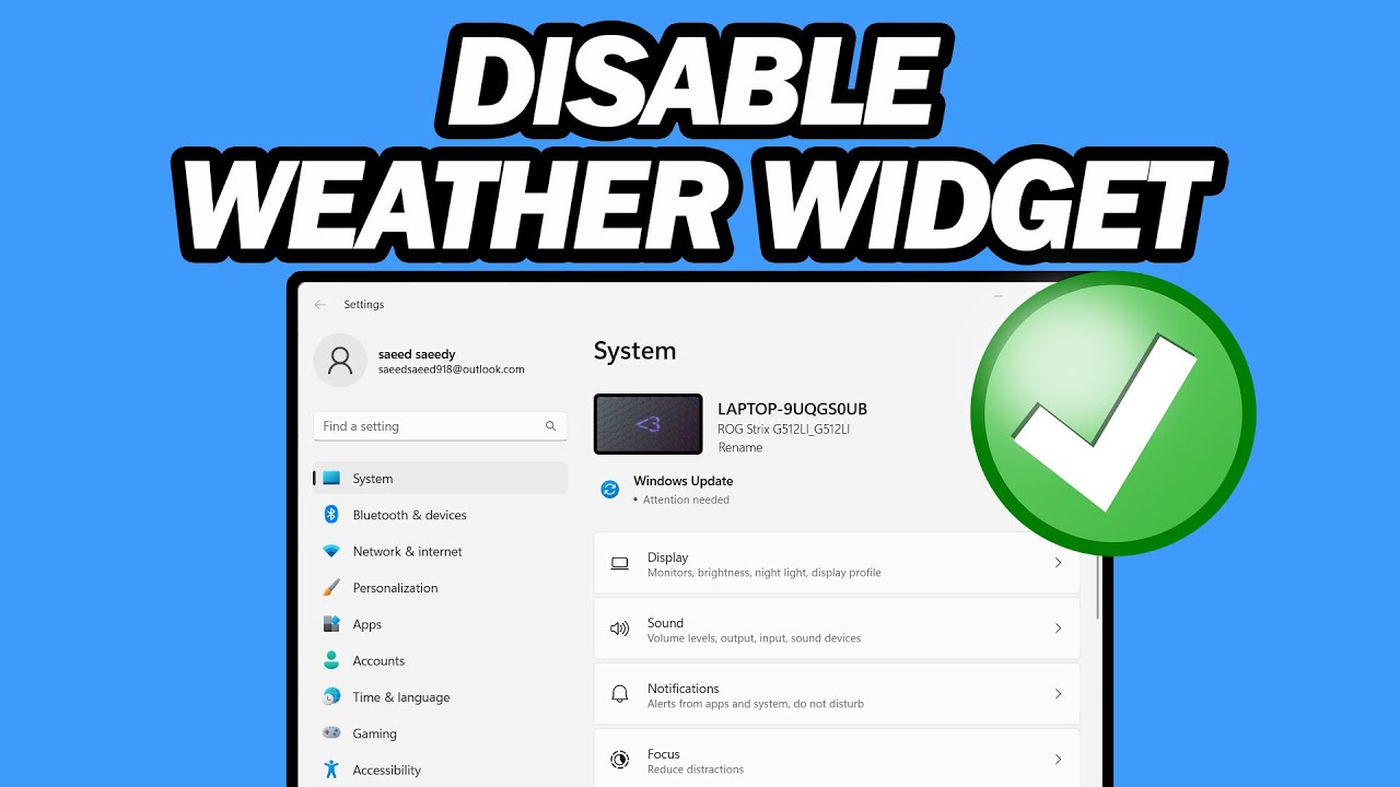 How to Disable Weather Widget in Windows 11 | Fast and Easy - YouTube