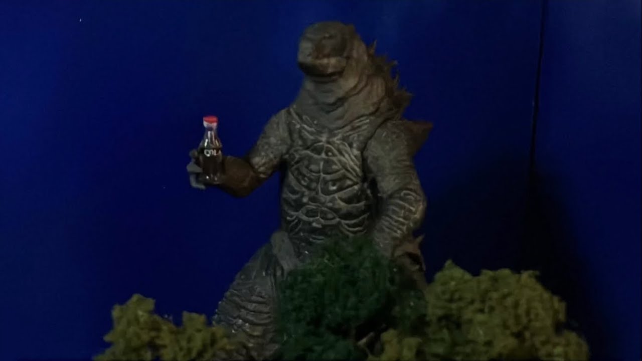 Godzilla just takes a sip of coca cole - YouTube