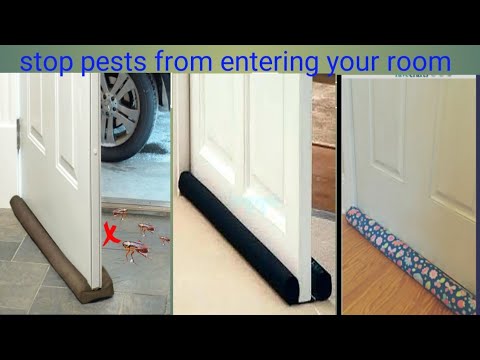 How to make door draft stopper/ pest control door sweep/ door threshold ...