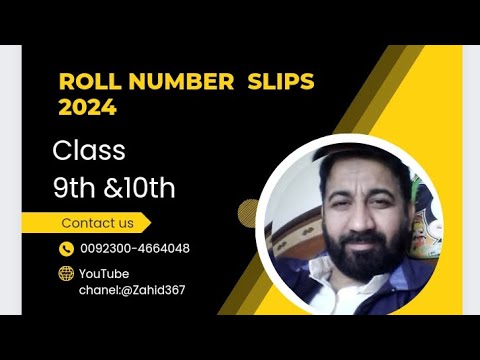 Roll number slips 9th &10th - YouTube