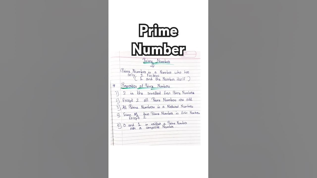 What Is Prime Number? Mathematics|properties Of Prime Number|#shorts #