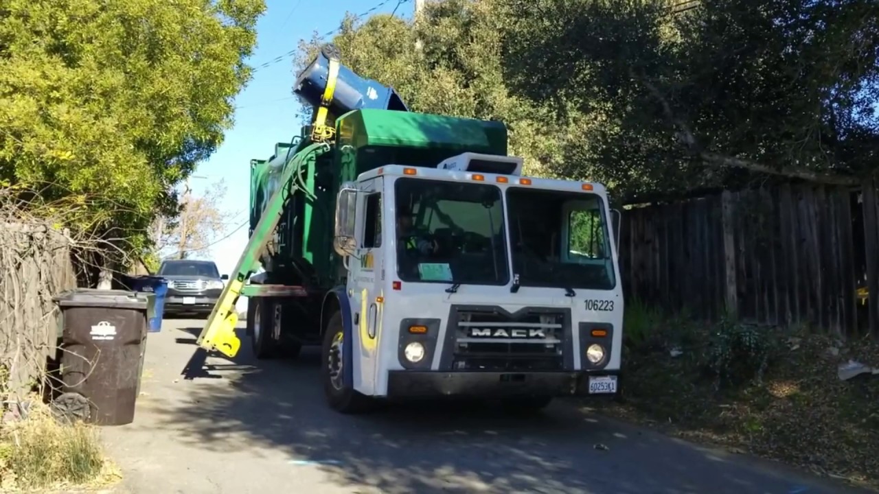 Waste Management's EX-UWS Mini Mack LEU Amrep ASL - YouTube