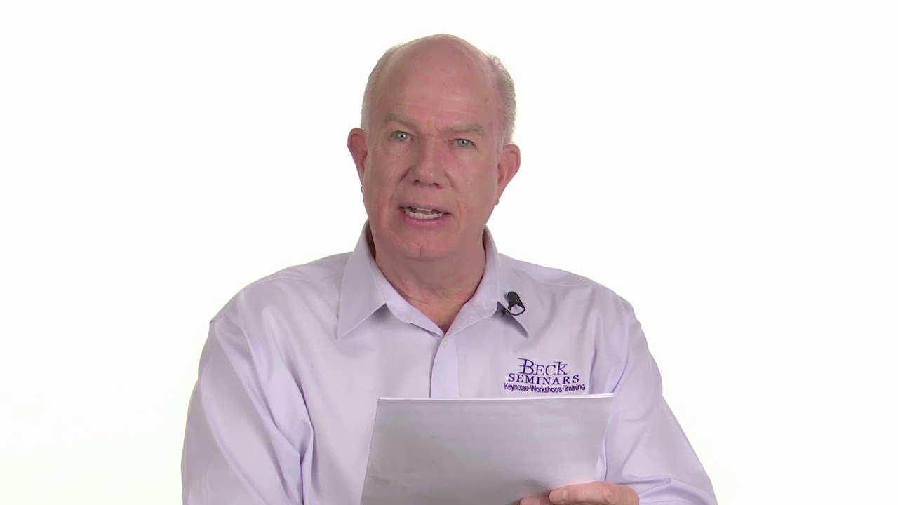 Saying to Live By, Beck Seminars, Steve Beck - YouTube