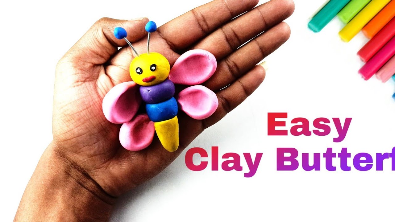 Diy clay butterfly/how to make clay butterfly/RRCreativeArt🦋 - YouTube