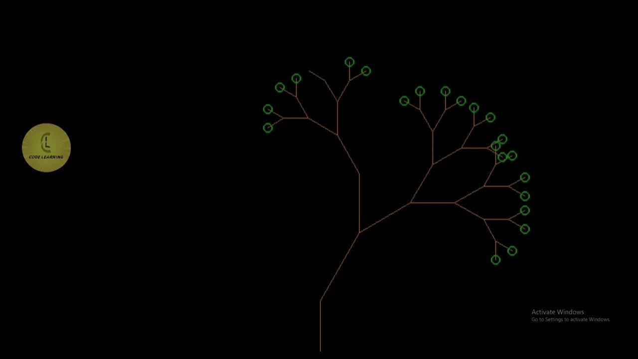 C Language Graphics Handling Tree Making Codelearning Youtube