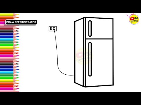 How To Draw Refrigerator | LBA Drawings