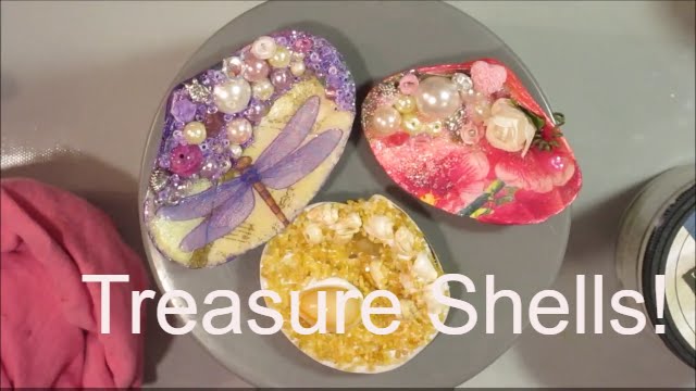 #LoveSummerArt Mixed Media Treasure Shells Tutorial! So cute! - YouTube