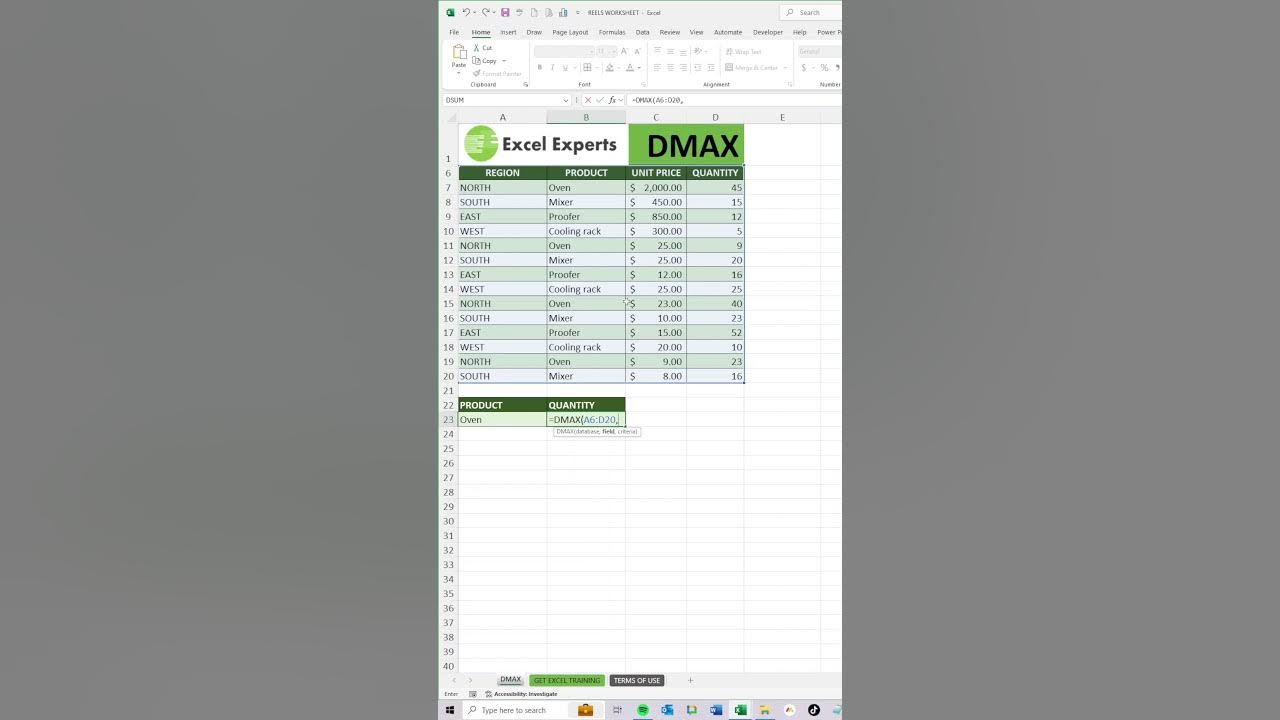 HOW TO USE THE DMAX FUNCTION #shorts - YouTube