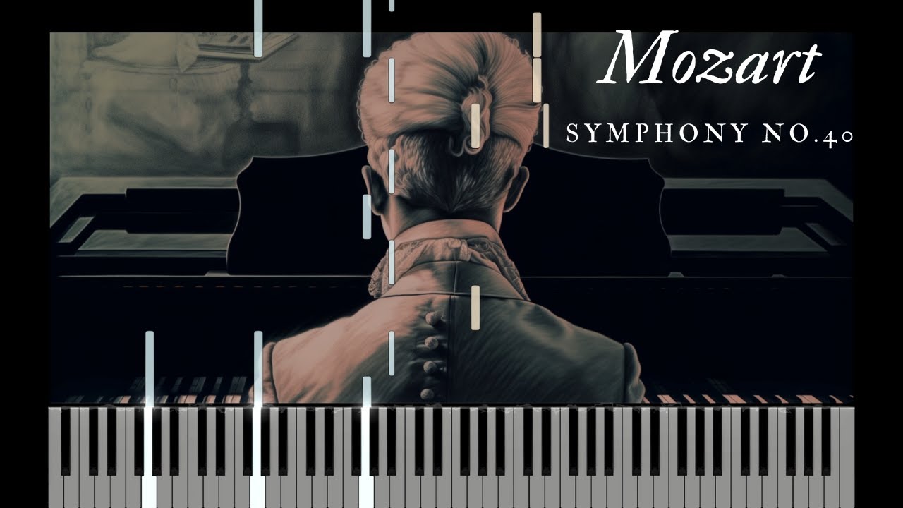 Mozart - Symphony No.40 / 1st Movement - Piano tutorial - slow - YouTube