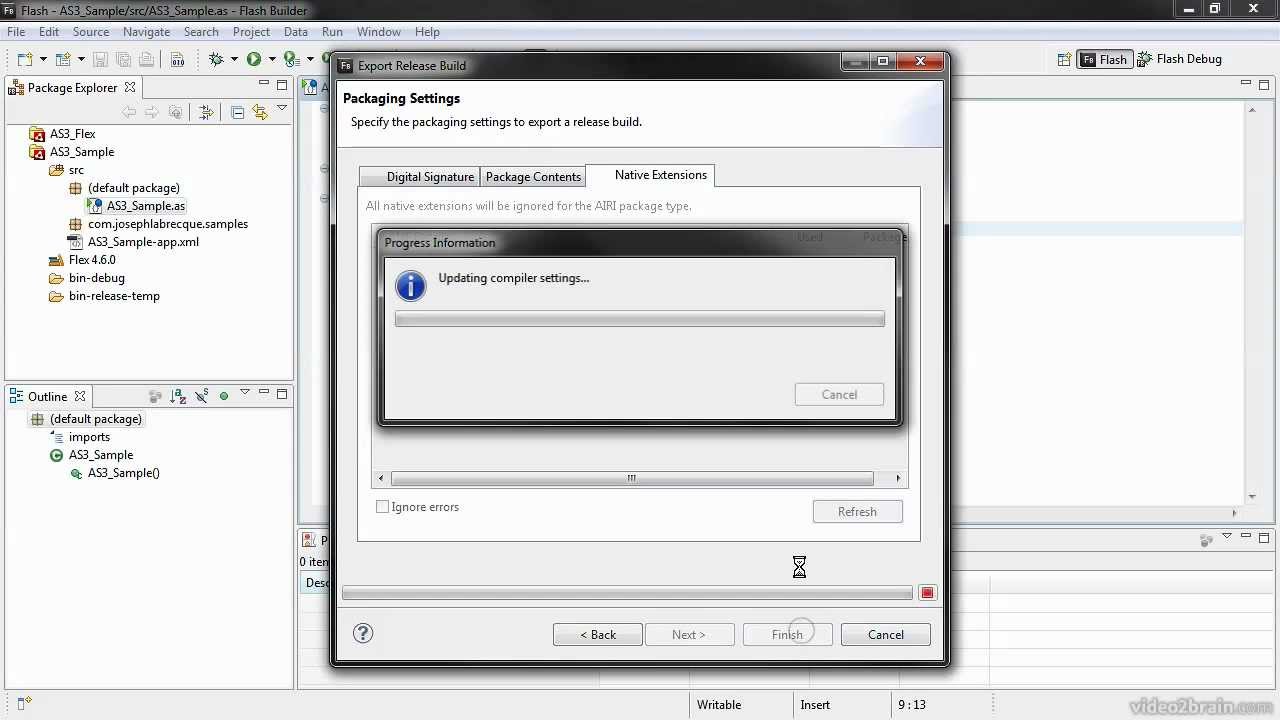 Actionscript 30 Chapter 33 Compling And Debugging Youtube 0267