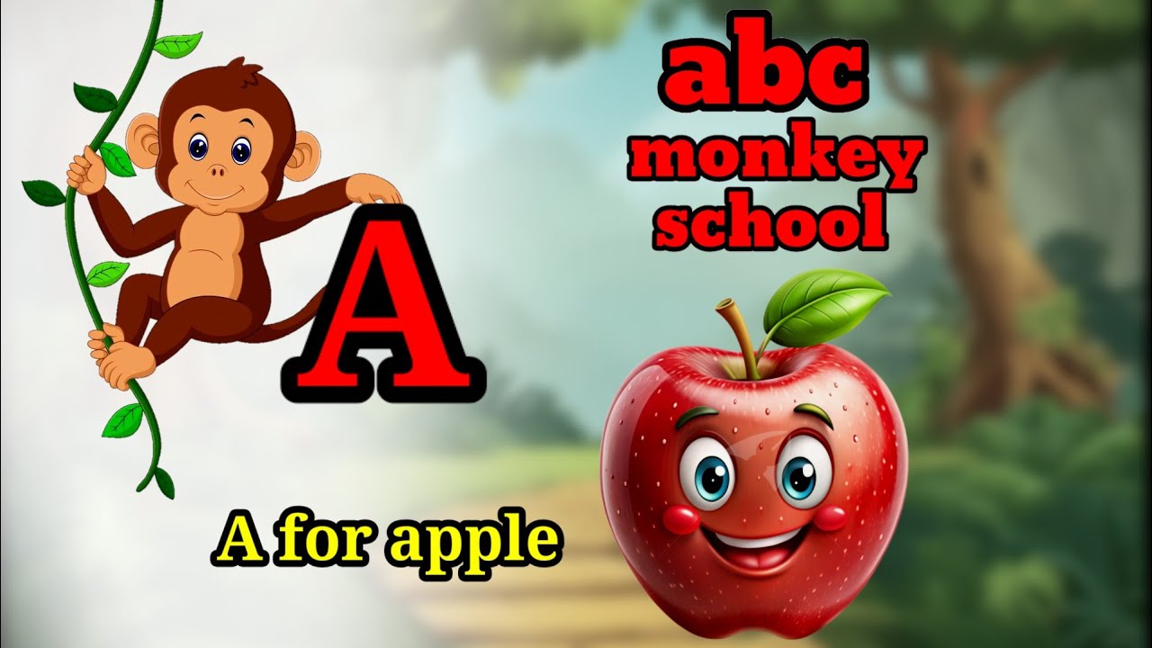 Alphabet for kids.abc monkey school #abcsong #kidslearning # ...