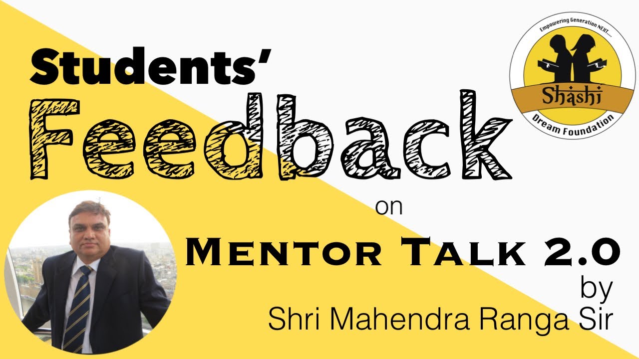 Mentor Talk 2.0 | Shri Mahendra Ranga Sir, IRS | SDF - YouTube