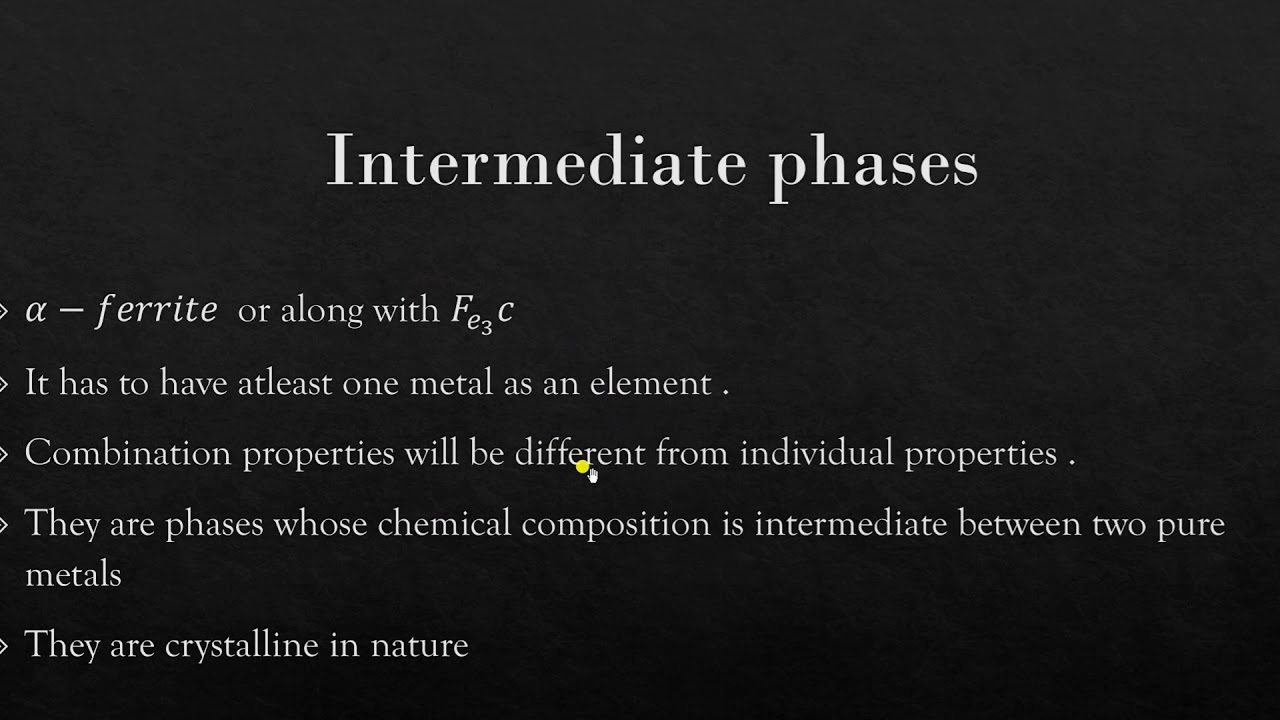 intermediate phase alloys - YouTube
