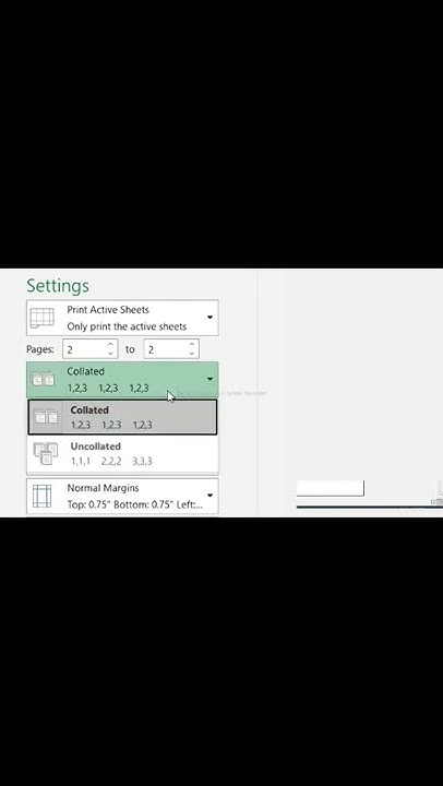 Collated & Uncollated Printing in Excel - YouTube