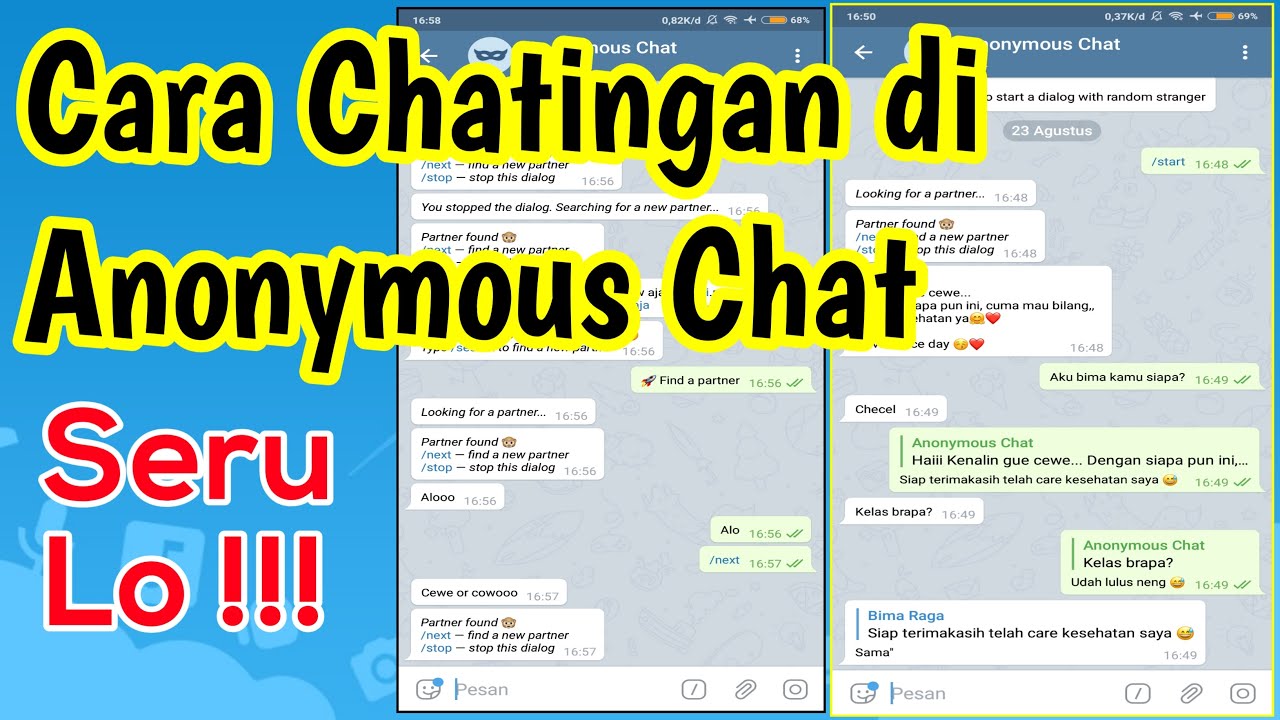 Tutorial Cara Chattingan Lewat Anonymous Chat di Telegram - YouTube