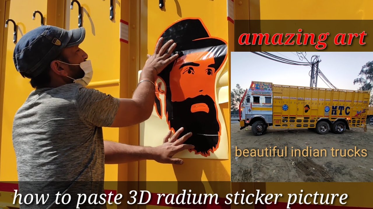 BS6 2818C // How To Paste 3D Radium Sticker Picture // Amazing Art ...