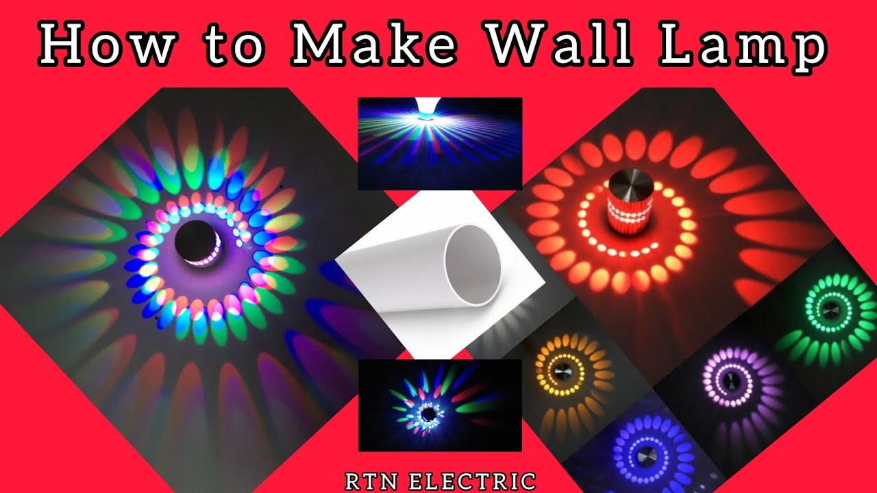 How to Make Wall Lamp from pvc pipe wall lamp simple decoration light # ...