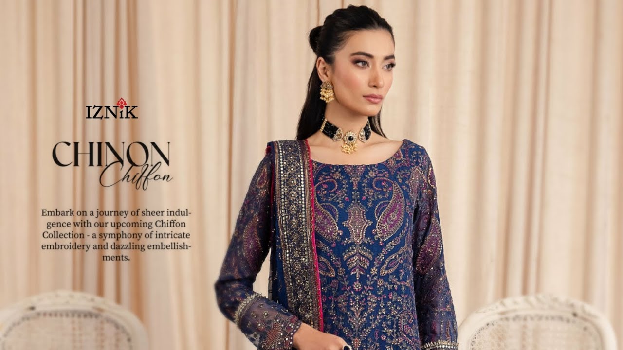 Iznik New Luxury Chiffon Unstitched Collection 2024 | Iznik Festive ...