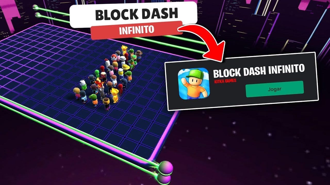 COMO JOGAR BLOCK DASH E LASER INFINITO ATUALIZADO! [NOVO SERVIDOR ...
