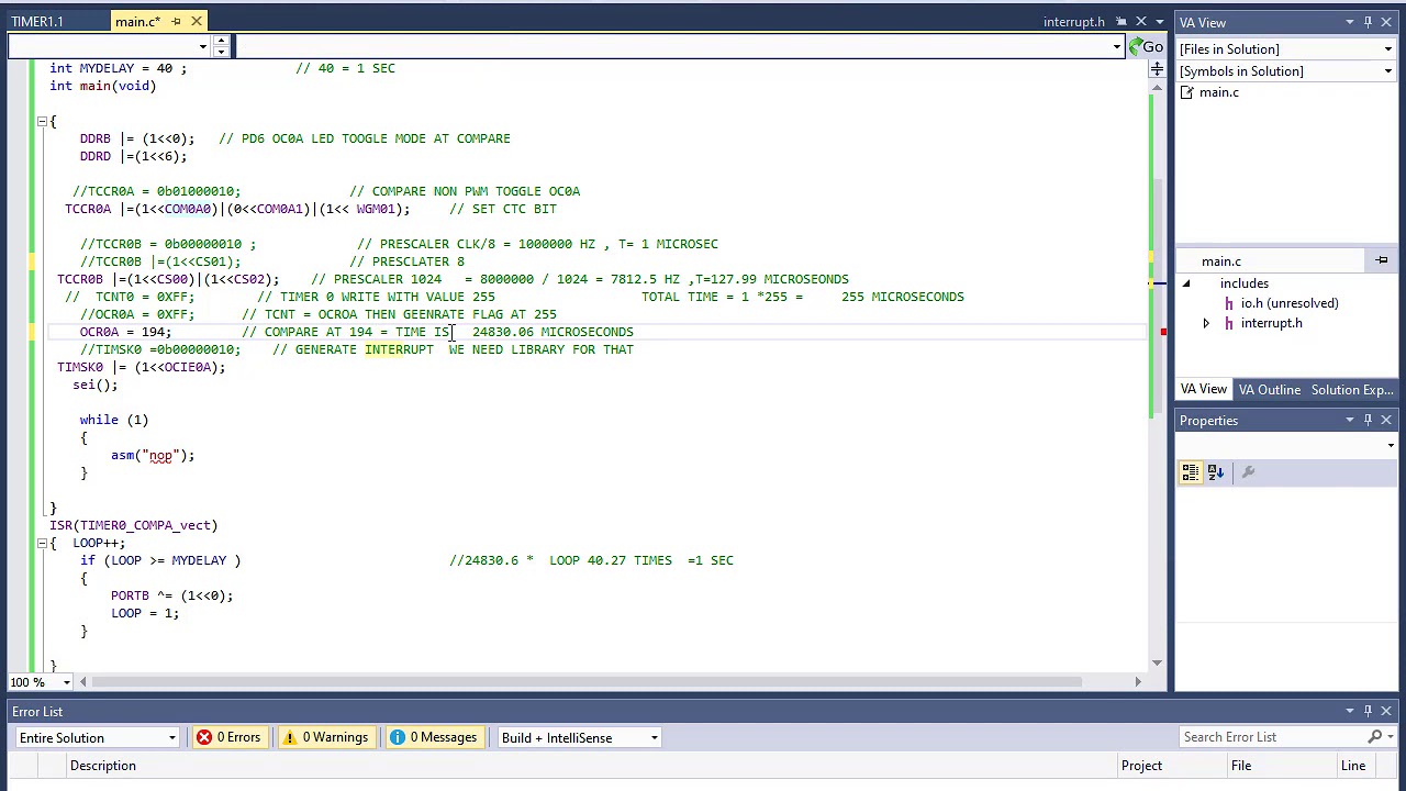 Atmega 328p Timer 0 Ctc Mode Programming Code Youtube 9117