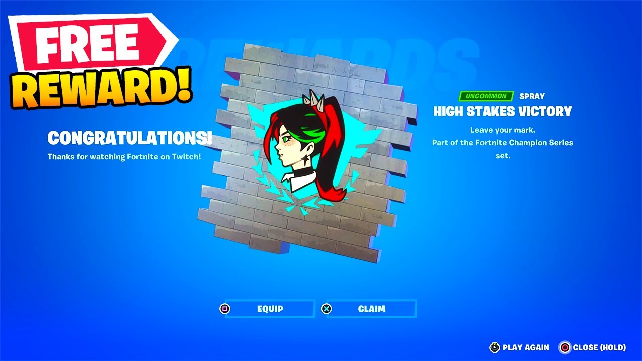 *NEW* High Stakes Victory Spray FREE Reward! (FNCS Chapter 4 Season 1 ...
